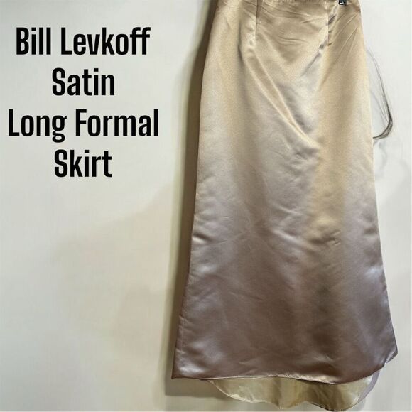 Bill Levkoff | Skirts | Bill Levkoff Sample Champagne Asymmetrical Hem ...